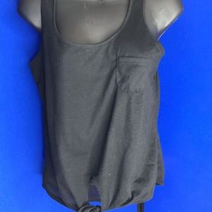 Rebellious One | Tops | Rebellious One Juniors Black Tie Front Tank Top ...